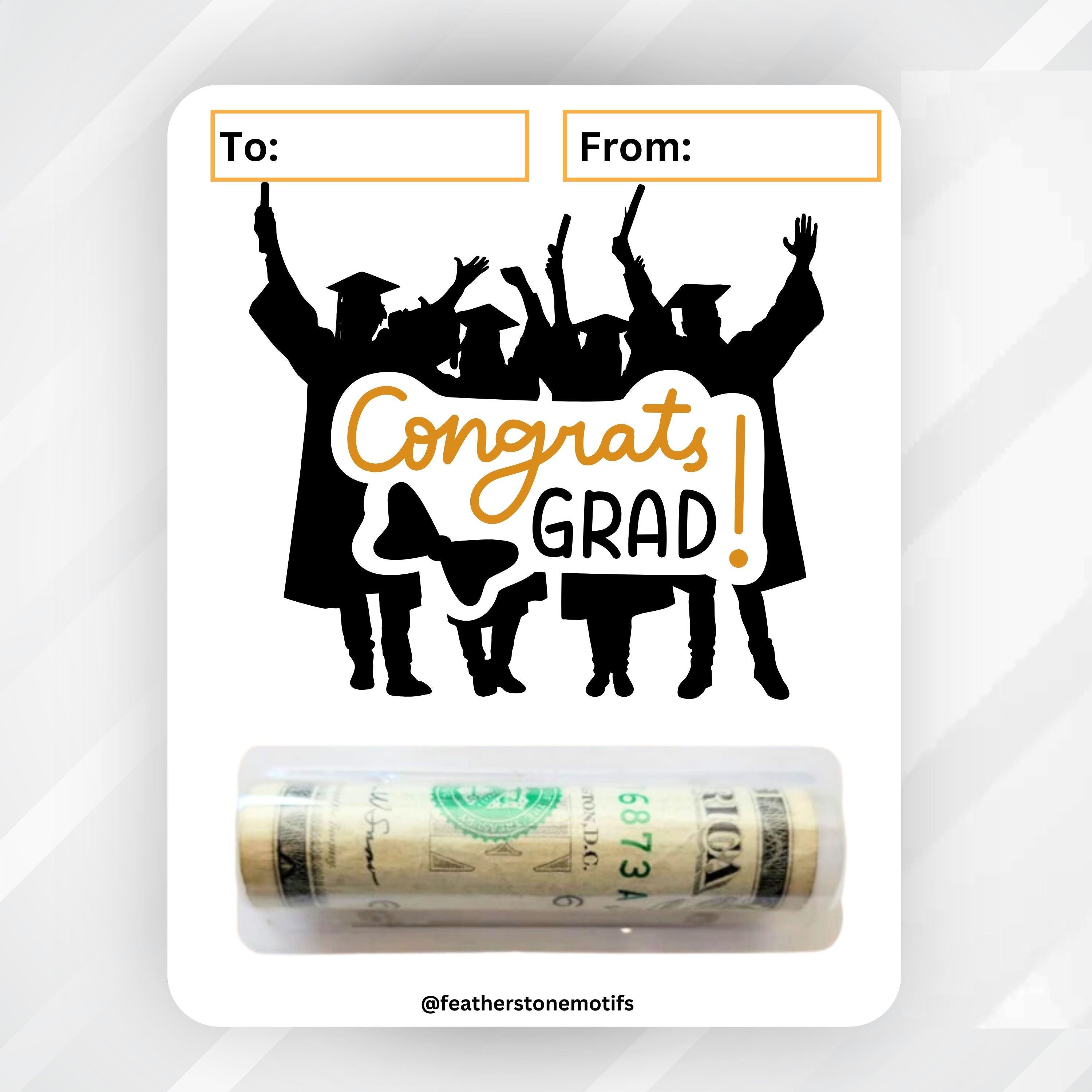 Congrats GRAD! Graduation Money Card Kit – Featherstone Motifs