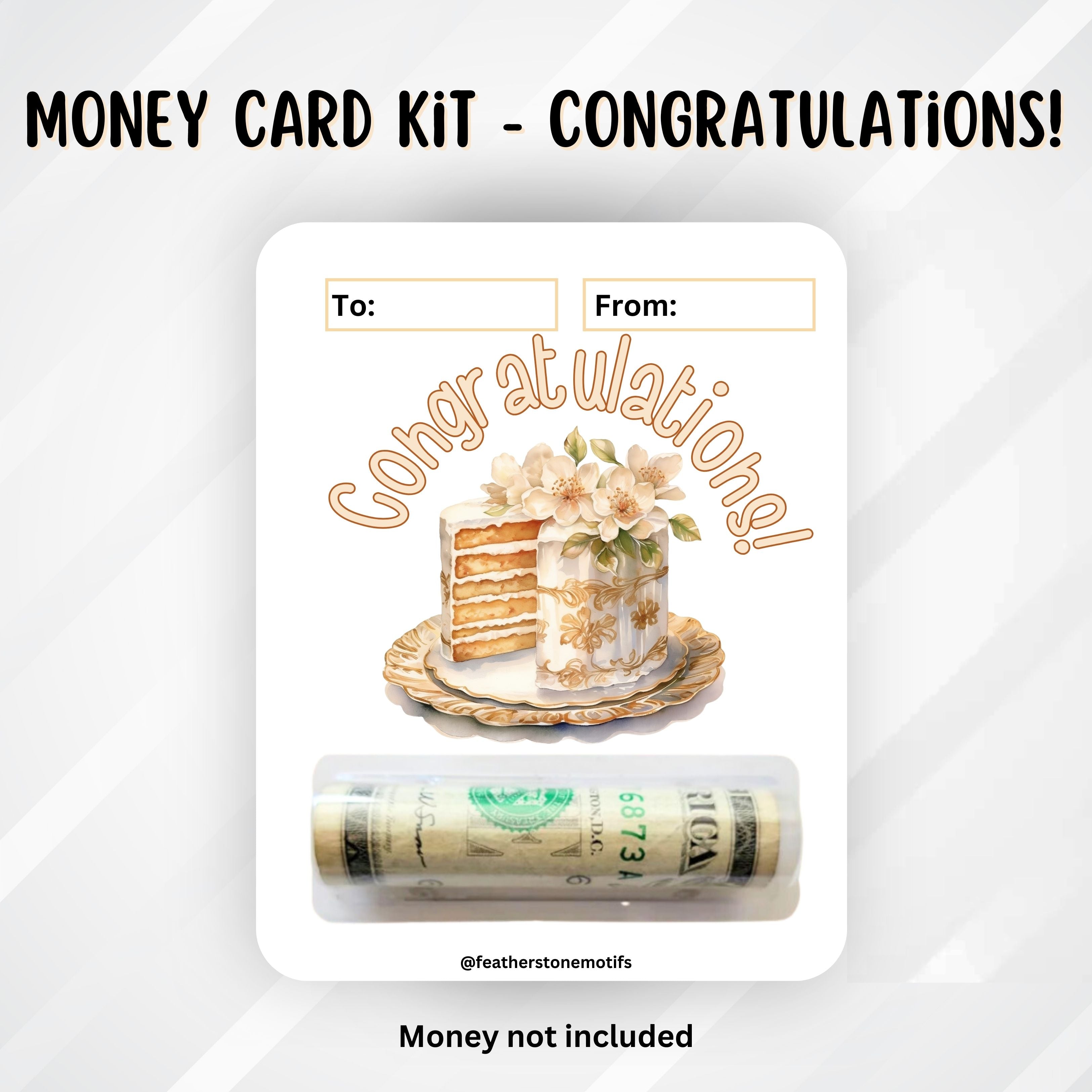 Congratulations Money Card Kit – Featherstone Motifs