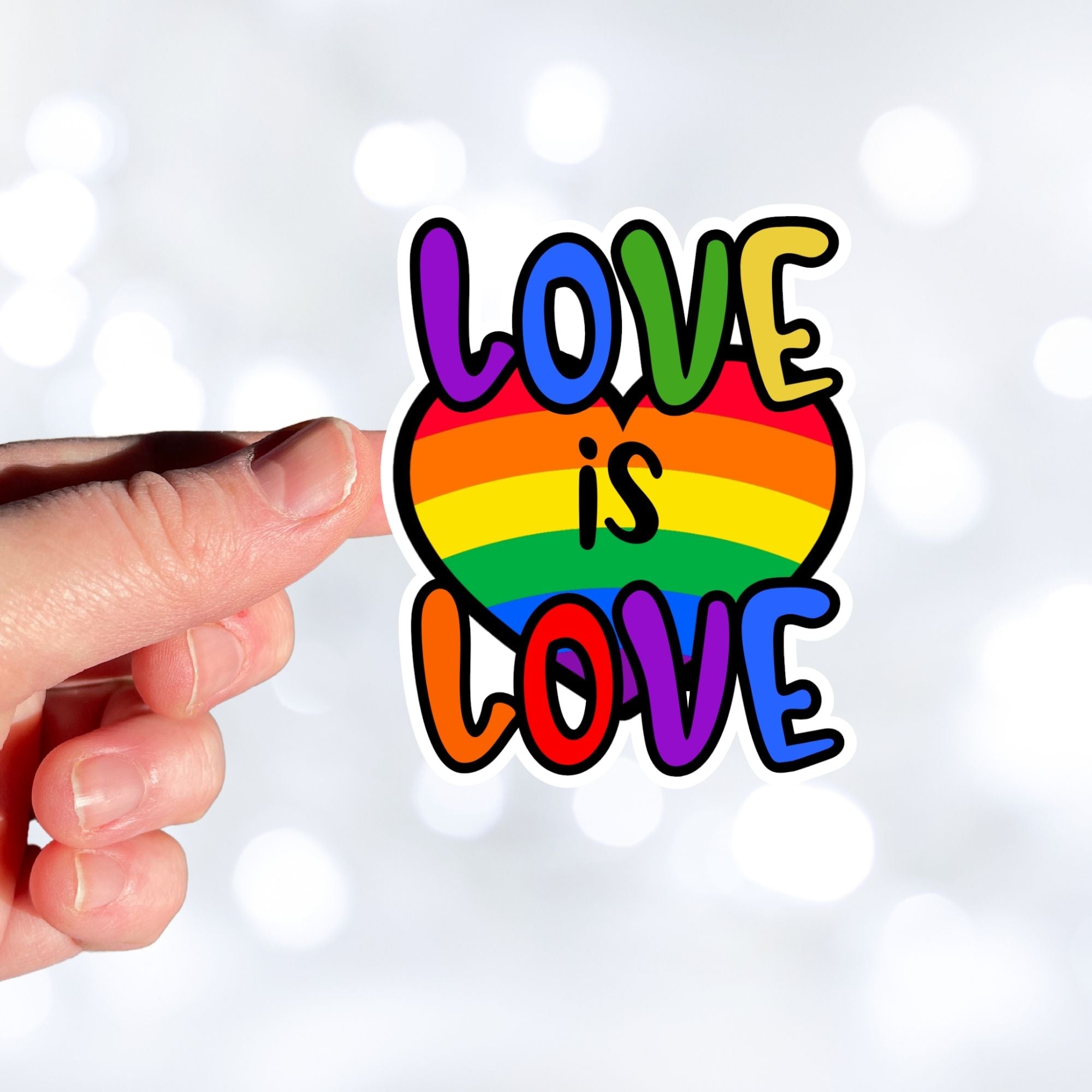Love is Love Die-Cut Sticker – Featherstone Motifs