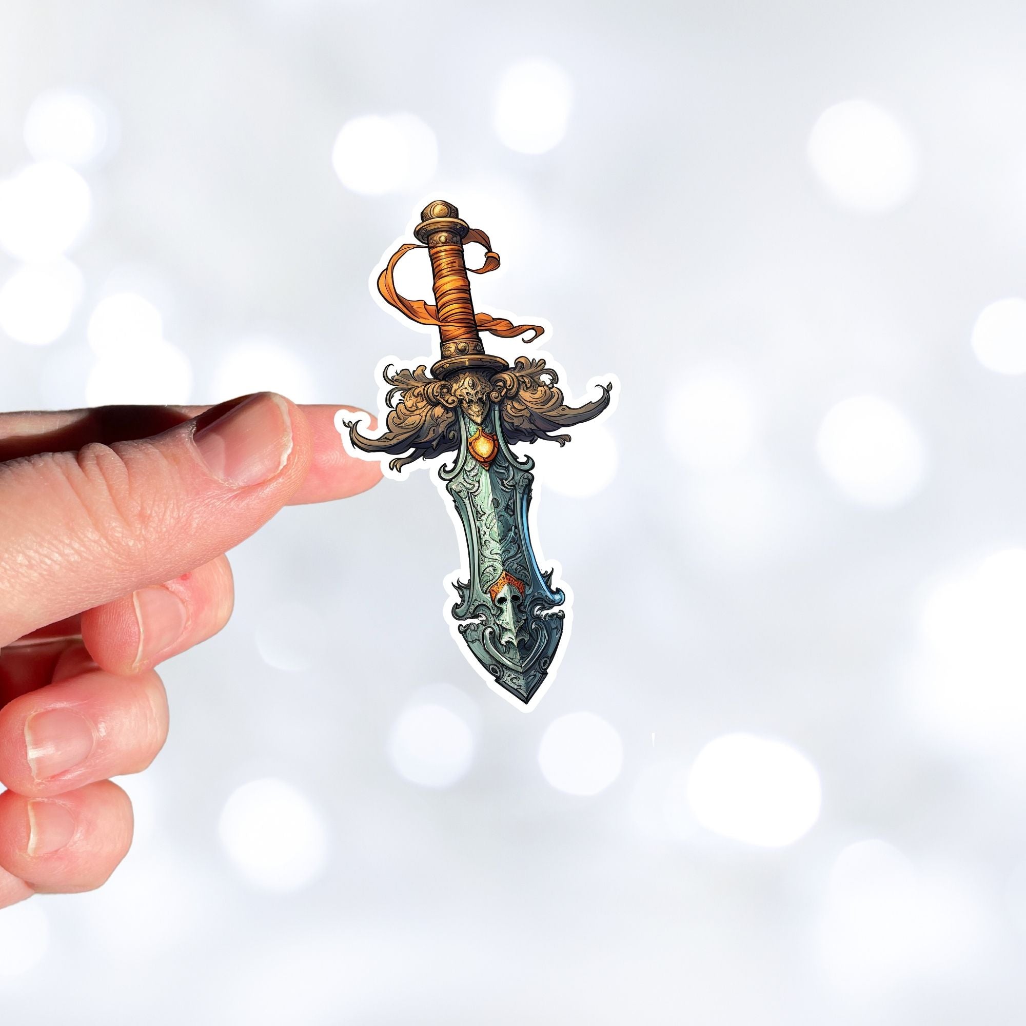 Pirate Dagger Die-Cut Sticker – Featherstone Motifs