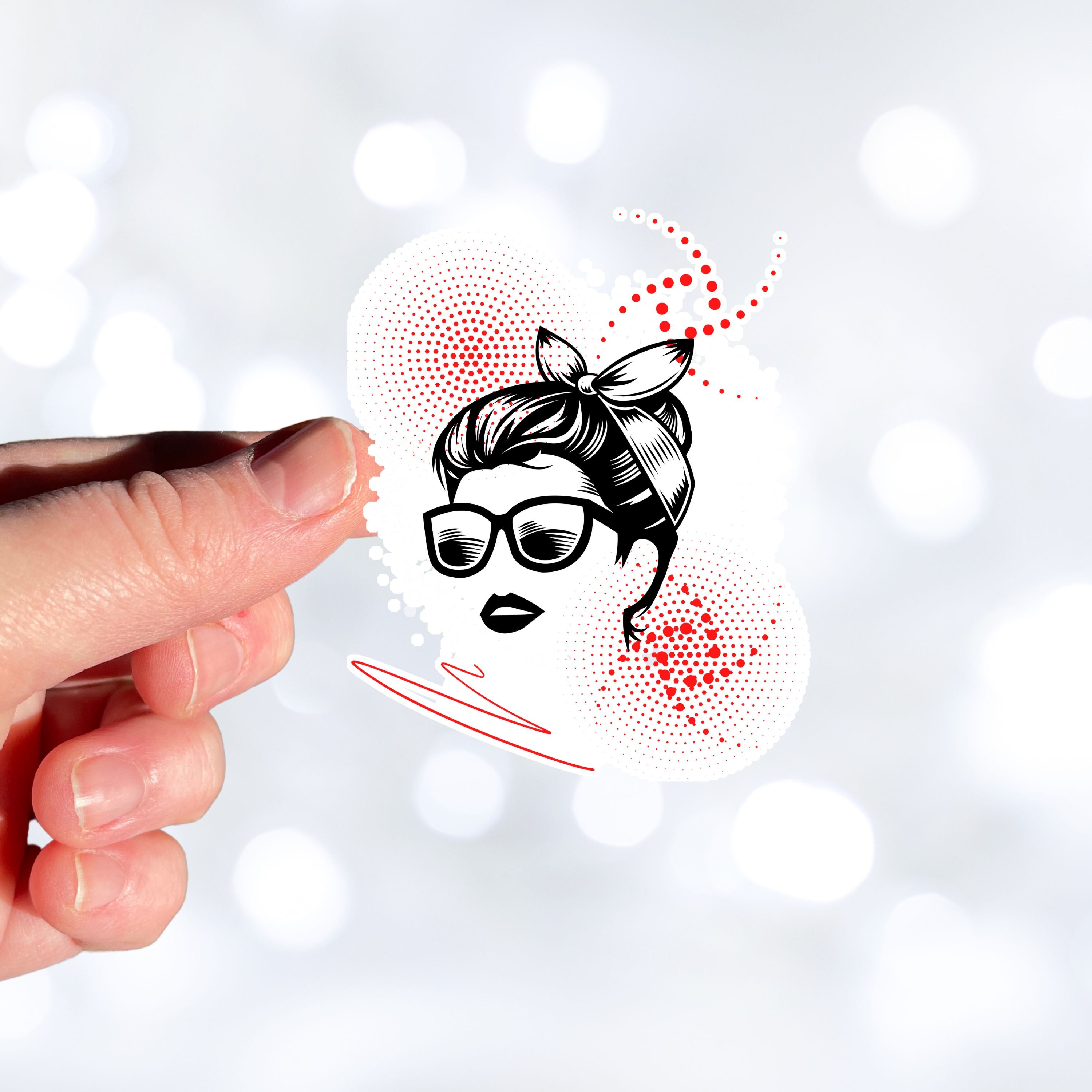 Trash Polka Woman Die-Cut Sticker – Featherstone Motifs